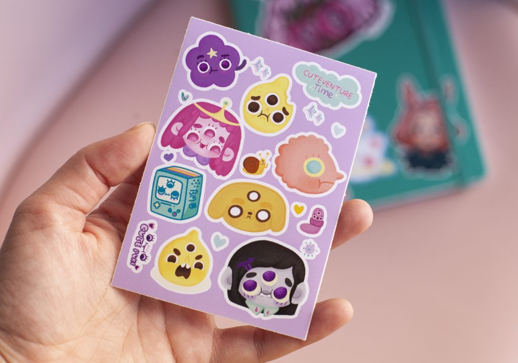 Hora De Aventuras Hoja De Pegatinas Cute Puke